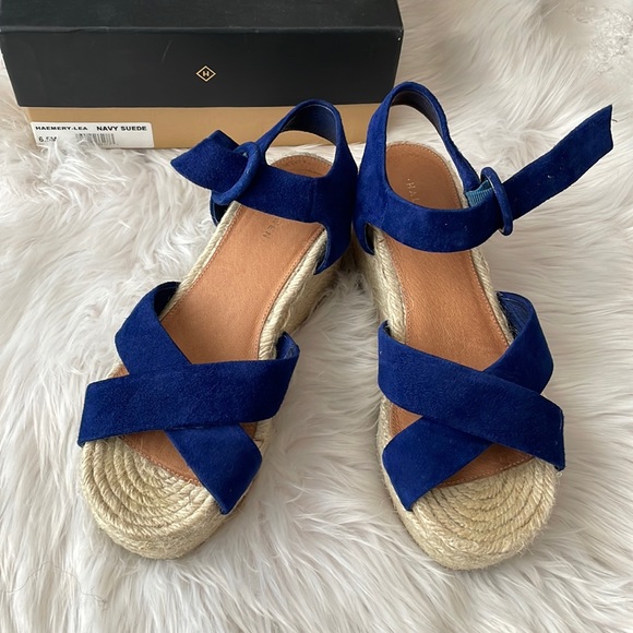 Halogen | Shoes | Reduced Halogen Blue Wedges | Poshmark